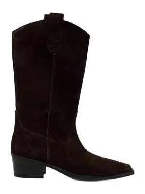 VAGABOND SHOEMAKERS Kelsey Suede Cowboy Boots - Brown
