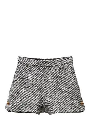 Versace Bouclé Wool Shorts - Black