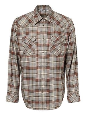 Acne Studios Surrow Checked Flannel Shirt - Multi Grey