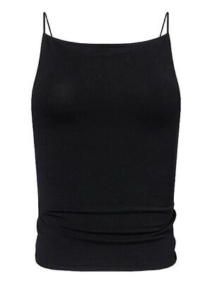 ST. AGNI Twist-back Square-neck Knit Top - Black