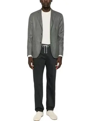 BARBA NAPOLI Single-breasted Notch-lapel Jacket - Grey