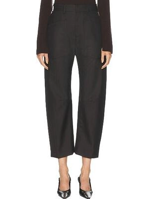 NILI LOTAN Shon Wool Pant - Brown Herringbone