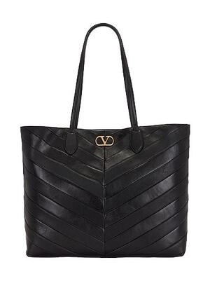 Valentino Garavani Jean Large Tote Bag - Nero