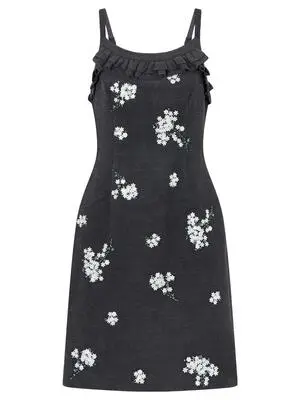 SHUSHU/TONG Sequin-embellished Ruffled Wool-blend Midi Dress - Multi