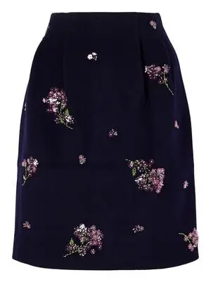 SHUSHU/TONG Sequin-embellished Wool Midi Skirt - Multi