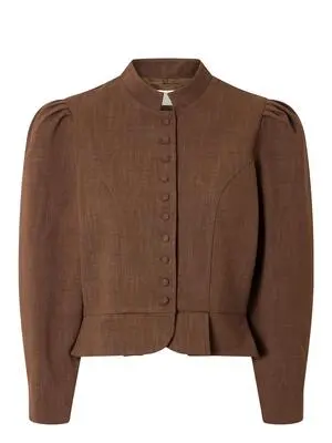 DESTREE Amoako Stretch Drill Blazer - Brown