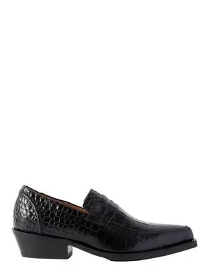 Our Legacy Cypher Leather Penny Loafers - Black