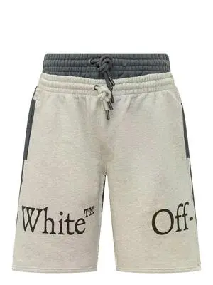 Off-White Bookish Logo-print Shorts - Grey