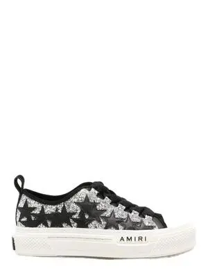 Amiri Glitter Stars Court Sneakers - Silver