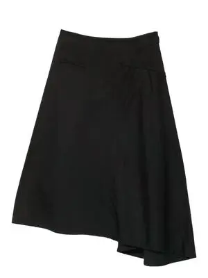 Yohji Yamamoto Asymmetric Panelled Mini Skirt - Black