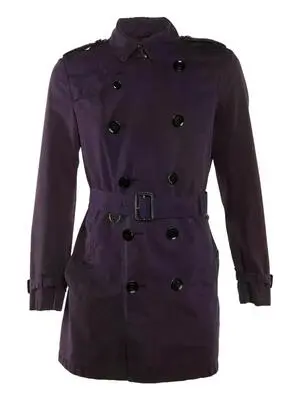 Burberry Double-breasted Belted Trench Coat - Purple