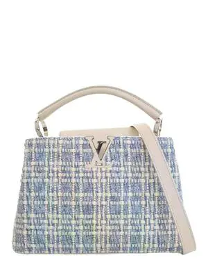 LOUIS VUITTON Tweed Capucines Bb Satchel - Blue