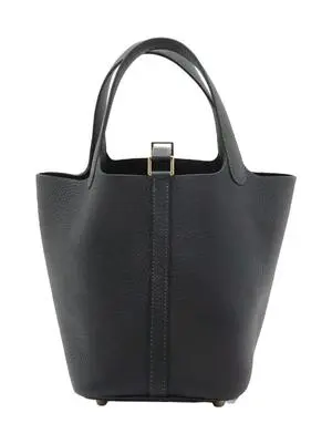 Hermès Hermès Clemence Picotin Lock 18 Handbag Blue