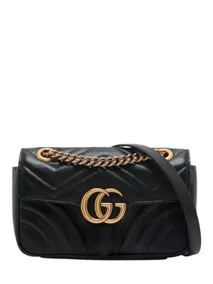 GUCCI Gucci Small GG Marmont Matelassé Calfskin Shoulder Bag