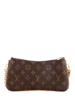 LOUIS VUITTON Monogram Canvas Liv Pochette Cross Body Bag - Brown