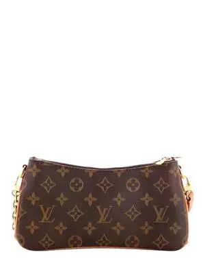 LOUIS VUITTON Monogram Canvas Liv Pochette Cross Body Bag - Brown