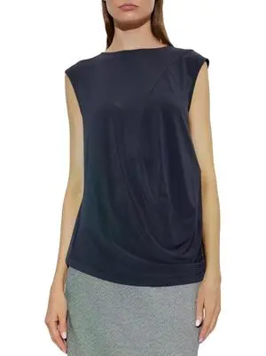 Issey Miyake Draped Sleeveless Top - Blue