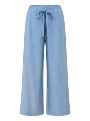 MEIMEIJ Drawstring-waist Palazzo Trousers - Blue