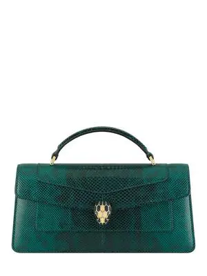 BVLGARI Karung Leather Serpenti Forever Top-handle Bag - Green