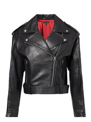 Rag & Bone Penelope Biker Leather Jacket - Black