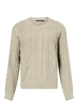 Jenni Kayne Aire Cable-knit Cotton Jumper - Sage