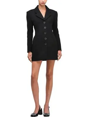 Marc Jacobs Notched-lapel Button-up Blazer Dress - Black