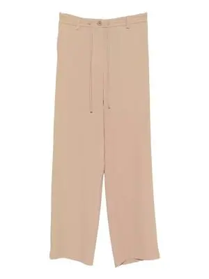 Imperial Drawstring Wide-leg Trousers - Neutrals