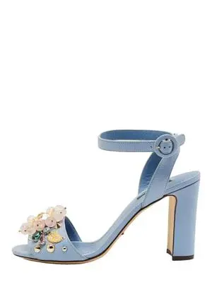 Dolce & Gabbana Embellished Ankle-strap Sandals - Blue