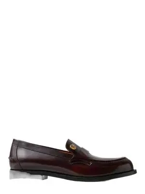 Versace Manu Leather Loafers - Brown