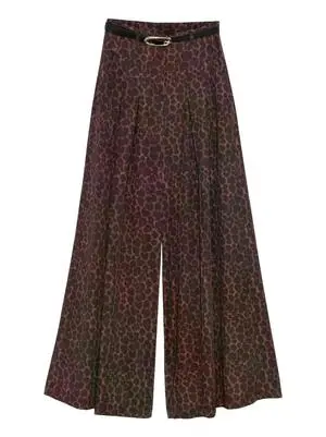 Imperial Leopard-print Palazzo Pants - Brown