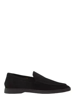 AURELIEN Suede Slip-on Loafers - Black