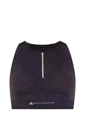 ADIDAS BY STELLA MCCARTNEY Jacquard Knit Half-Zip Racerback Top