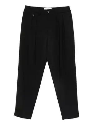 BE ABLE Pleated Wool Trousers - Black