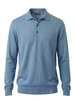DRUMOHR Long-sleeve Polo Shirt - Blue