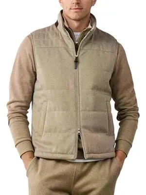 HACKETT LONDON Quilted Piqué Vest - Neutrals
