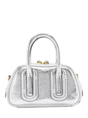 Marc Jacobs Metallic Leather Mini Top-handle Bag - Silver