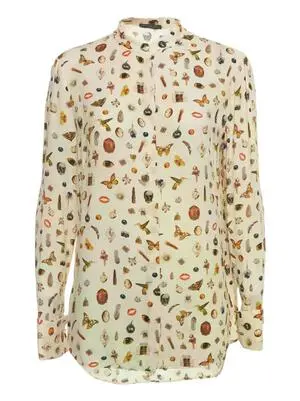 Alexander McQueen Obsession Print Blouse - Neutrals