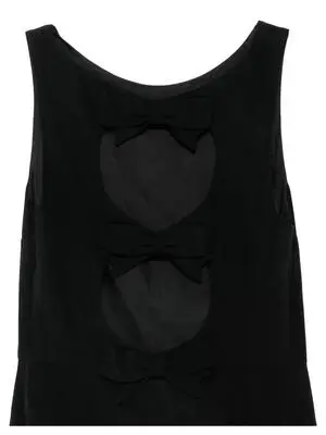 Moschino 2000s Bow-detail Cut-out Mini Dress - Black