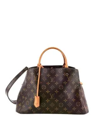 LOUIS VUITTON Monogram Canvas Montaigne Mm Tote Bag - Brown