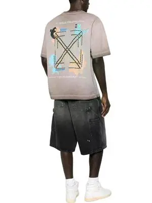 Off-White Arrows-print T-shirt - Brown