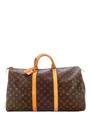 LOUIS VUITTON Keepall Monogram Canvas Travel Bag - Brown