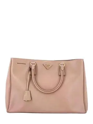 Prada Lux Open Saffiano Leather Large Tote Bag - Neutrals