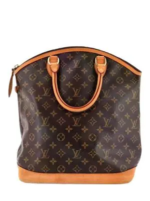 LOUIS VUITTON Monogram Canvas Vertical Satchel Lockit Handbag - Brown