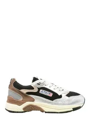AUTRY Autry Hyperway Panelled Leather Sneakers Silver