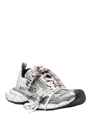 Balenciaga Balenciaga 3xl Split Logo Sneakers Silver