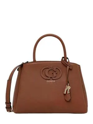 Guess Isola Logo-plaque Top-hand Bag - Brown