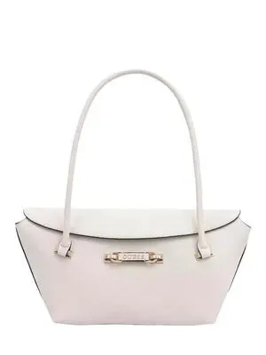 Guess Logo-plaque Pebbled Tote Bag - Neutrals