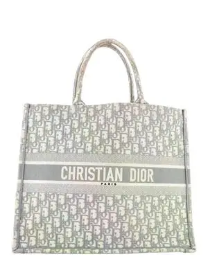 Dior Oblique Canvas Tote Bag - Grey