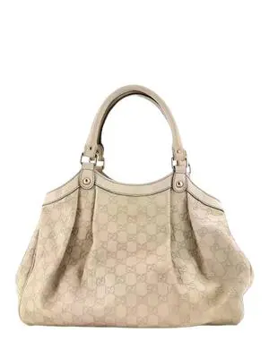 Gucci Sukey Ssima Leather Medium Tote Bag - Neutrals