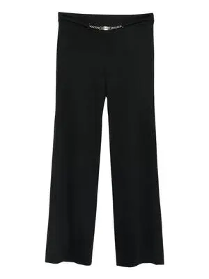 Dolce & Gabbana 2000s Logo-plaque Chain-link Trousers - Black